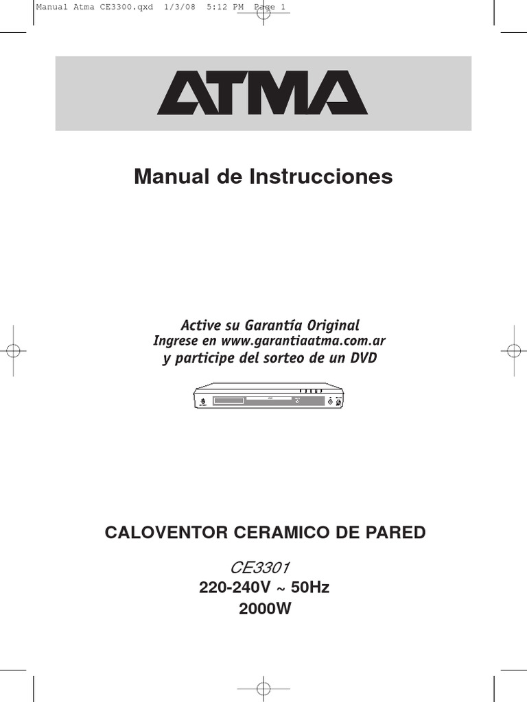 Manual Atma | PDF | Control remoto