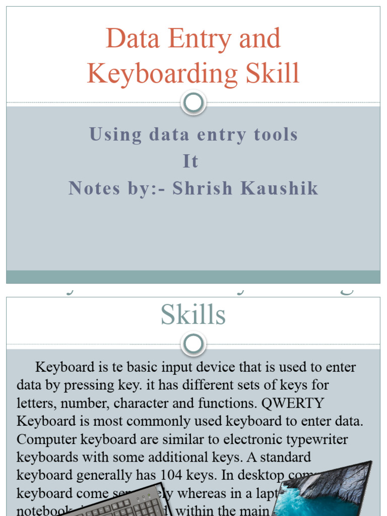 Essential Data Entry Tools Guide | PDF | Computer Keyboard | Writing ...