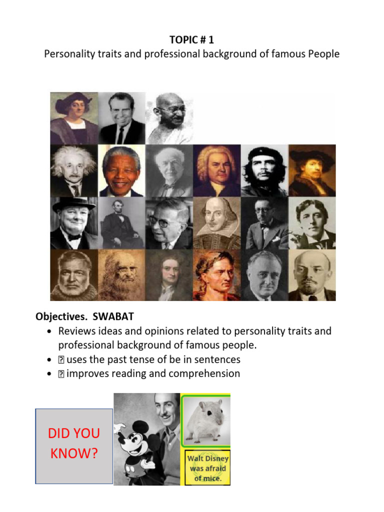 11° TOPIC 1 Personality Traits | PDF | Albert Einstein | Verb