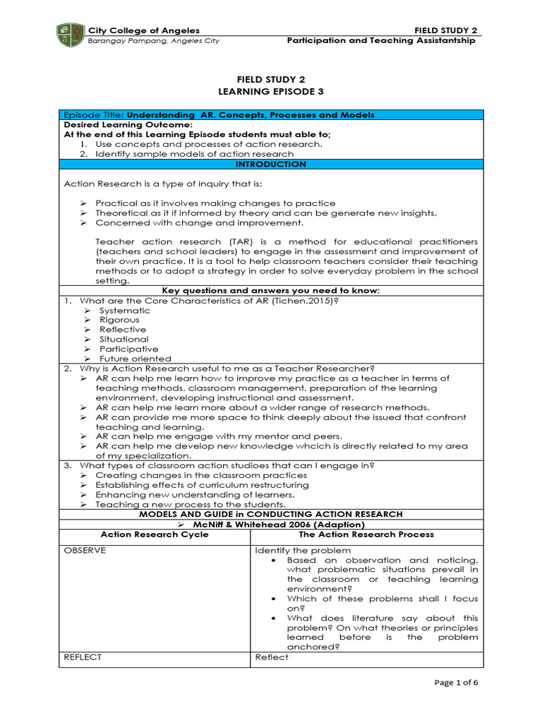Marvin Sison - FIELD-STUDY-2-EPISODE-3 | PDF | Action Research | Teachers