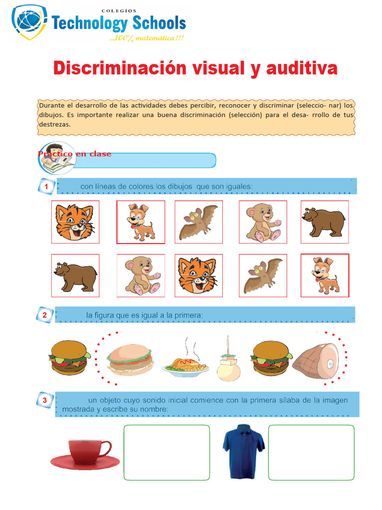Discriminación visual y auditiva | PDF