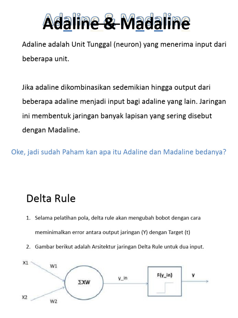 JST Adaline & Madaline | PDF