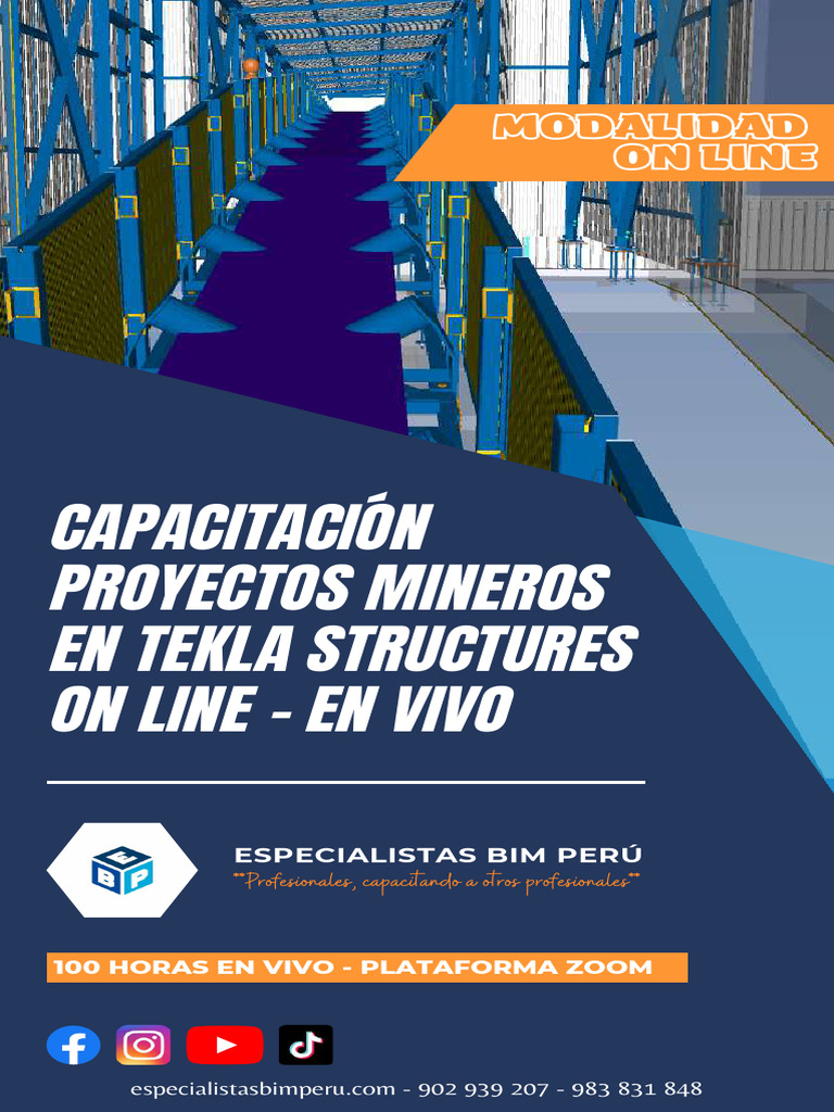 Capacitación en Tekla Structures Perú | PDF | Hormigón