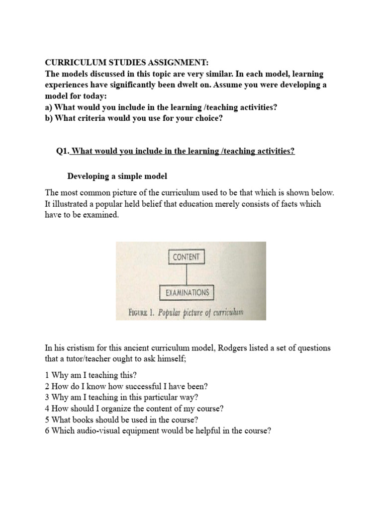 Topic 4 Assignment | PDF | Curriculum | Educational Assessment