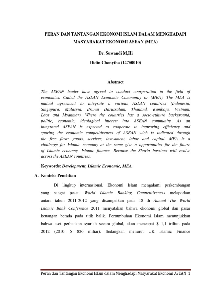 Masyarakat Ekonomi Asean-1 | PDF