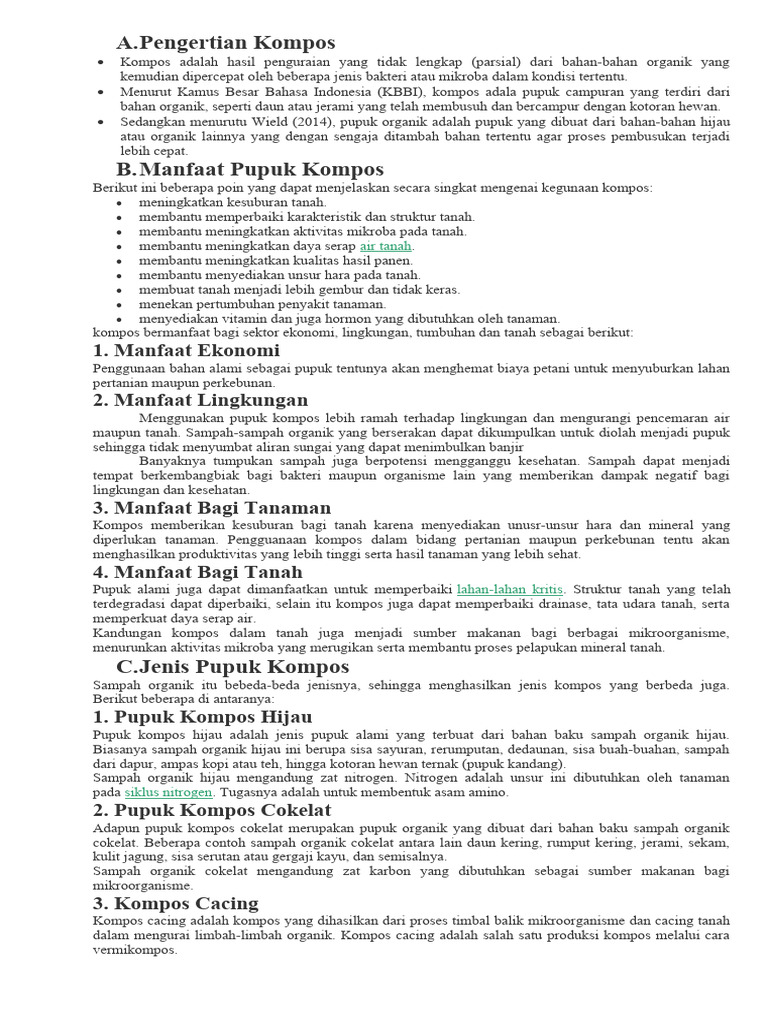 Pengertian Kompos | PDF