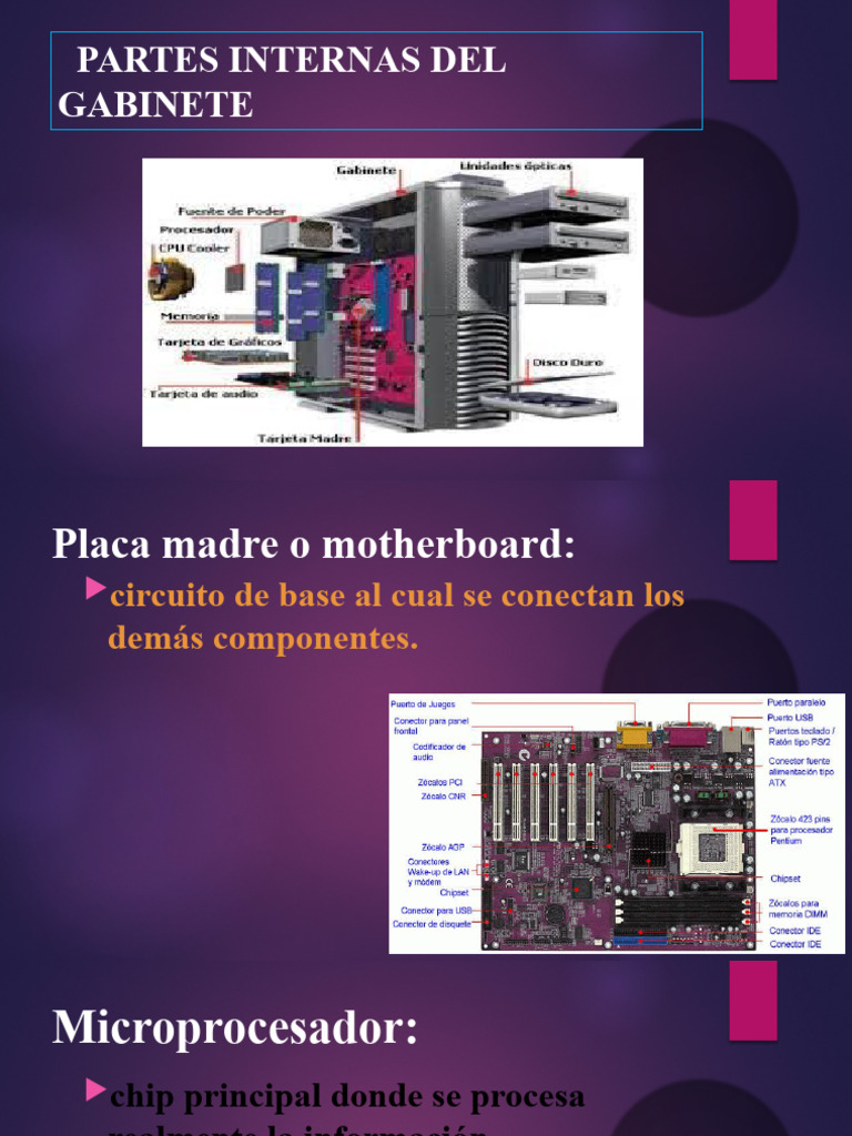 Componentes Internos del Gabinete PC | PDF