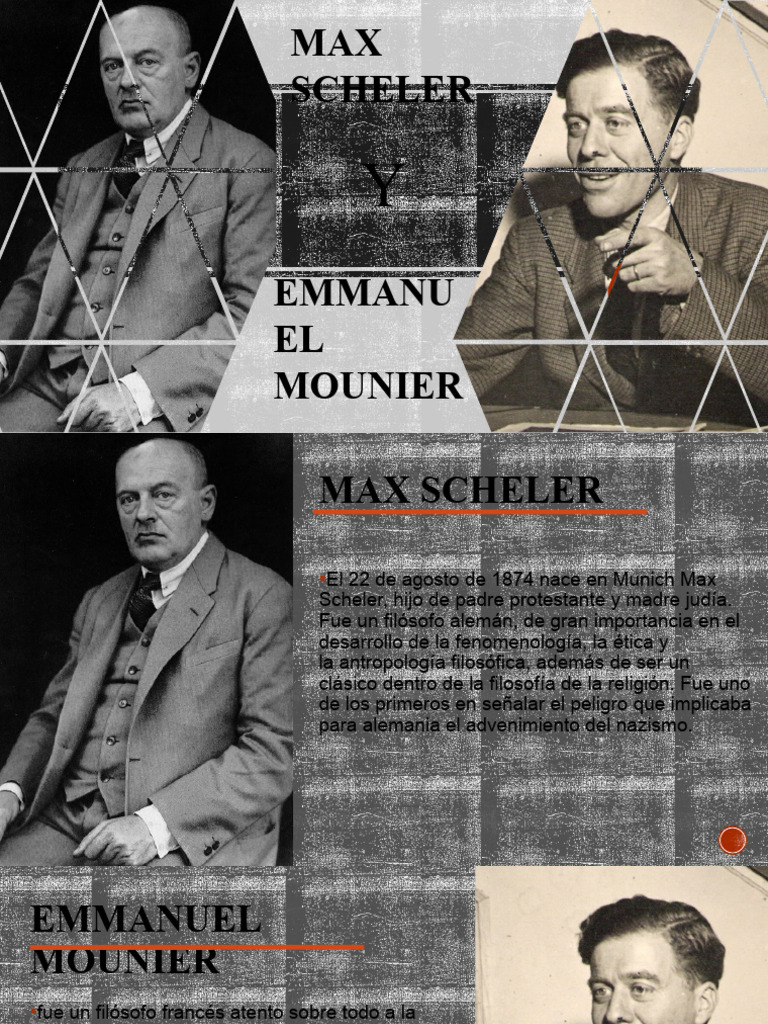 Max Scheler y Emmanuel Mounier | PDF | Teorías filosóficas