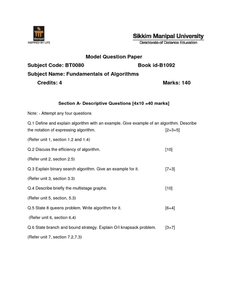 Algorithm Exam Prep Guide | PDF | Function (Mathematics) | Vertex (Graph Theory)