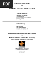 Synopsis of Library Management System | PDF | Relational Database | Model–View–Controller