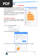 Variables Scratch | PDF | Scratch (lenguaje de programación) | Informática