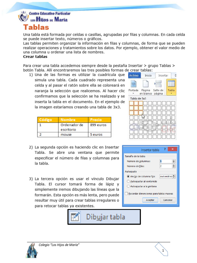 Tercero Primaria Tablas-Word | PDF