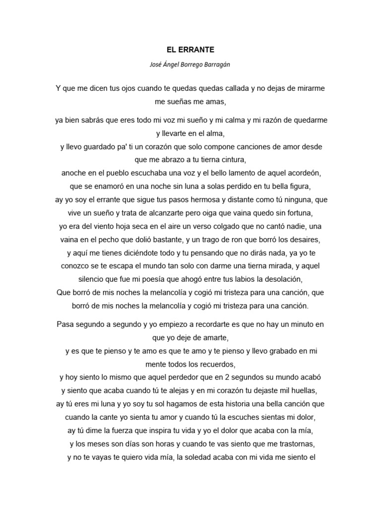 EL ERRANTE-jose Angel | PDF