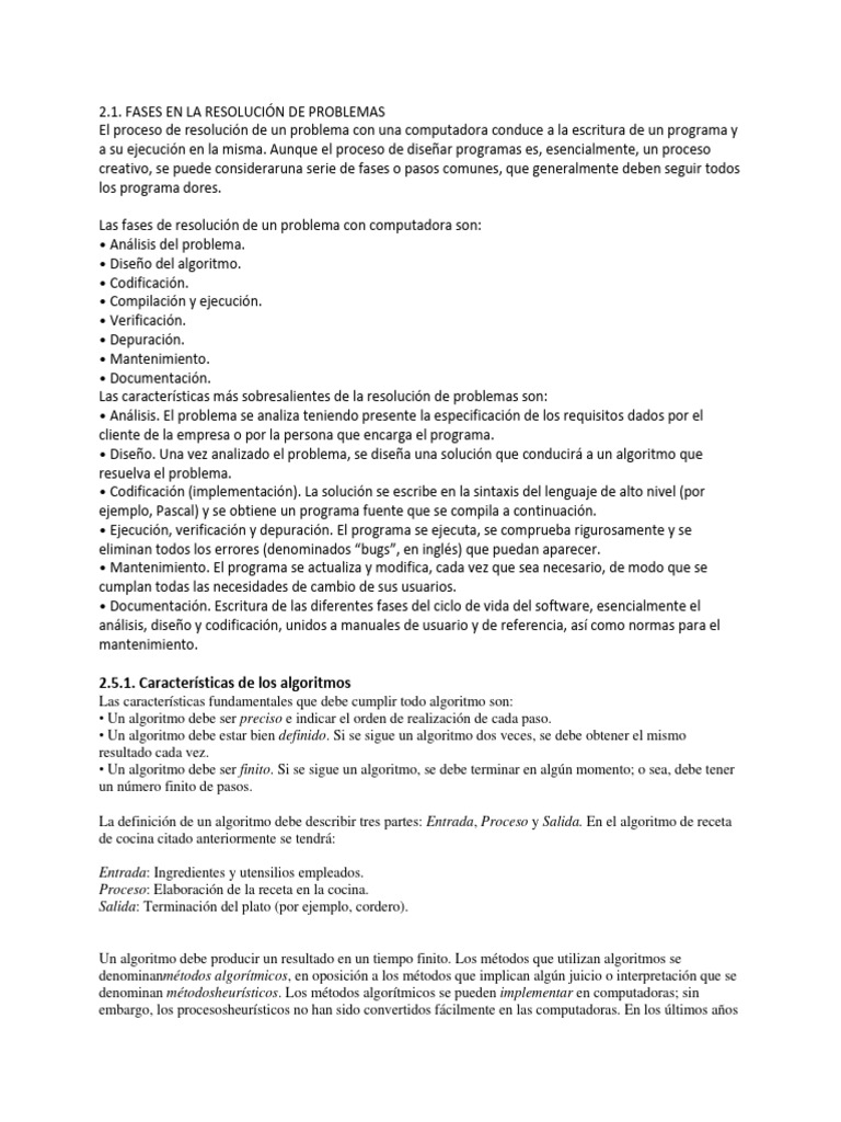 Guía Algoritmos | PDF | Algoritmos | Programa de computadora