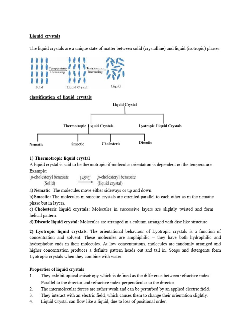Module-4 LIQUID CRYSTAL | PDF