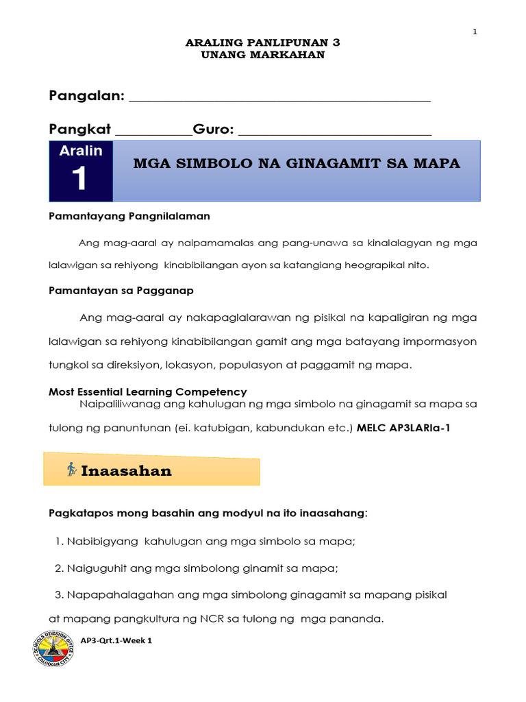 AP 3 Q1 Week 1 | PDF