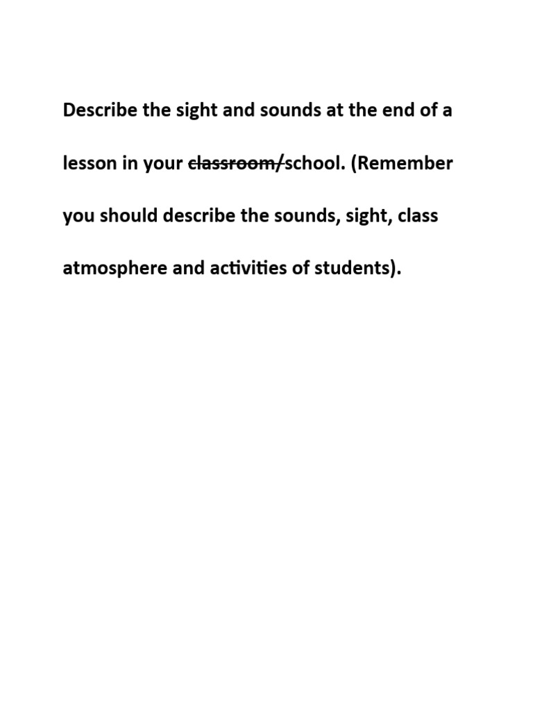 Descriptive Writing (Period Bell) | PDF