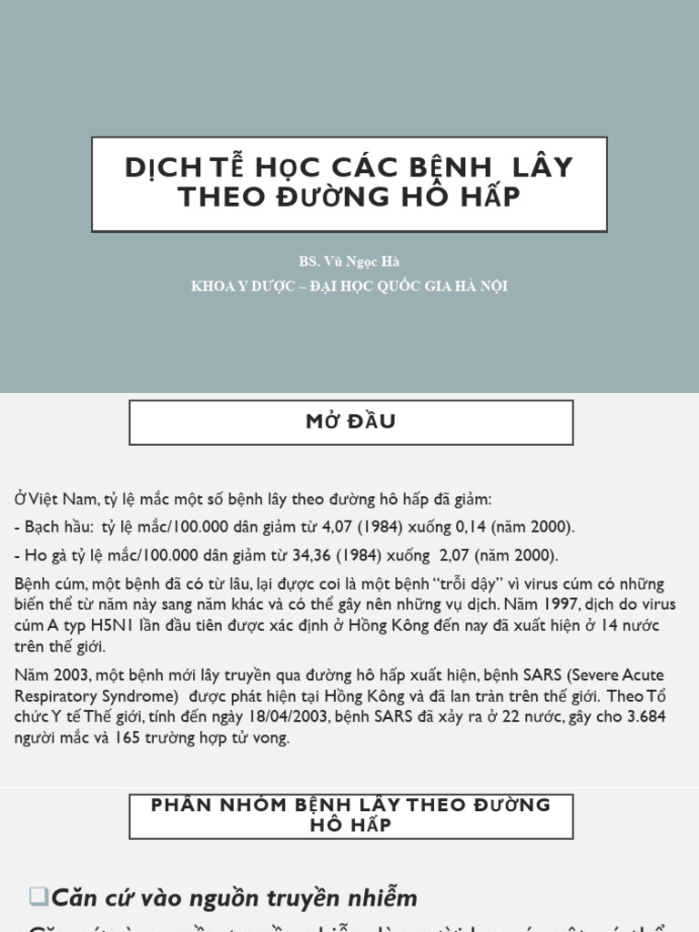 Dich Te Benh Ho Hap | PDF