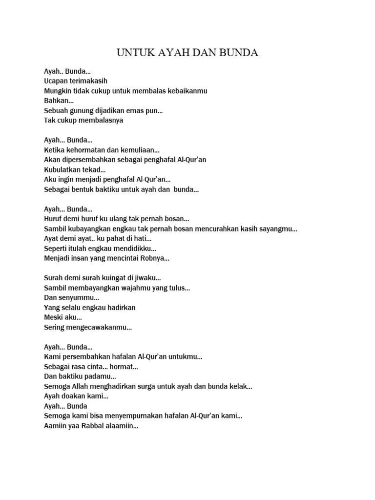 Puisi Wisuda Santri | PDF