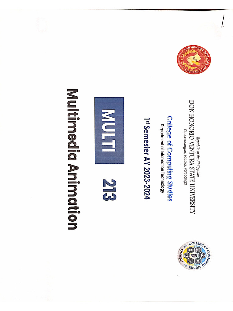 Syllabus Multimedia Animation 1 | PDF