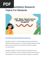 Quantitative Research Title Samples | PDF | Quantitative Research ...