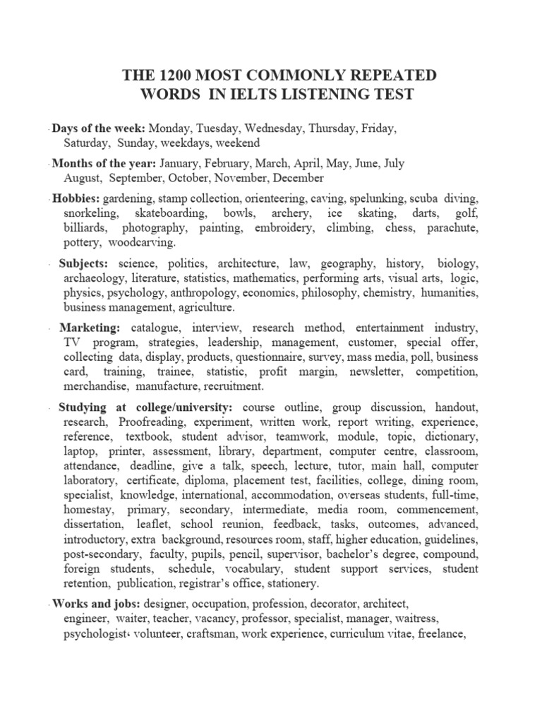 The 1200 Most Commonly Repeated Words | PDF | Coal