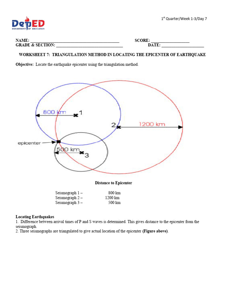 WORKSHEET N Triangulation | PDF