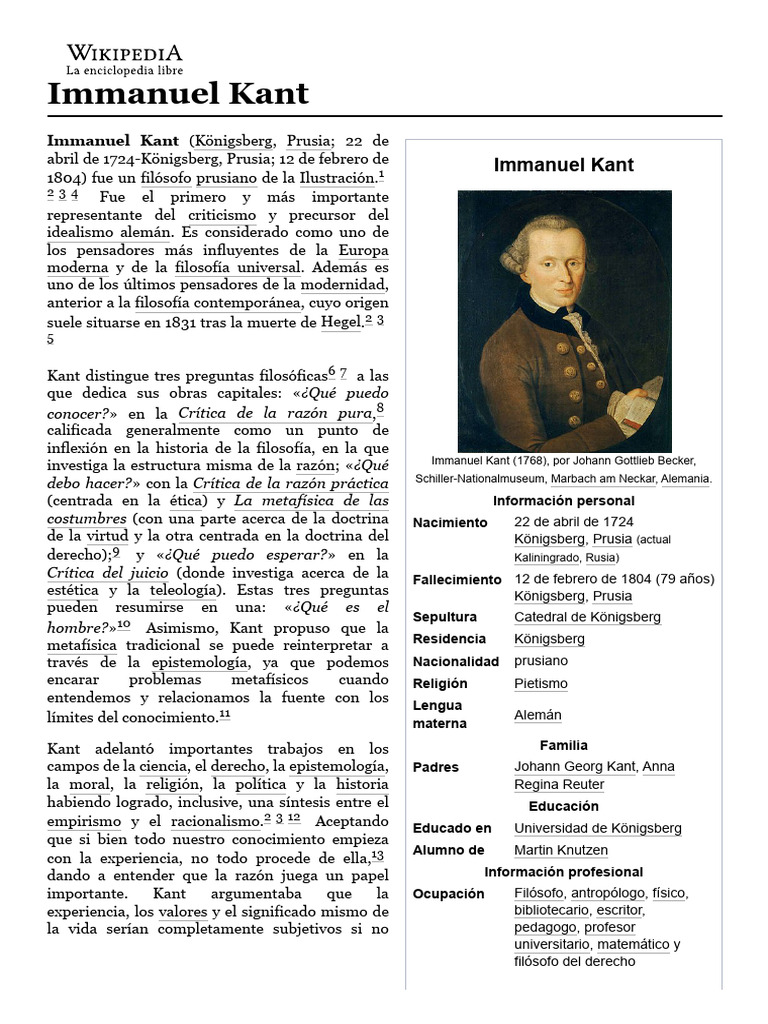 Immanuel Kant | PDF | Immanuel Kant | Intuición