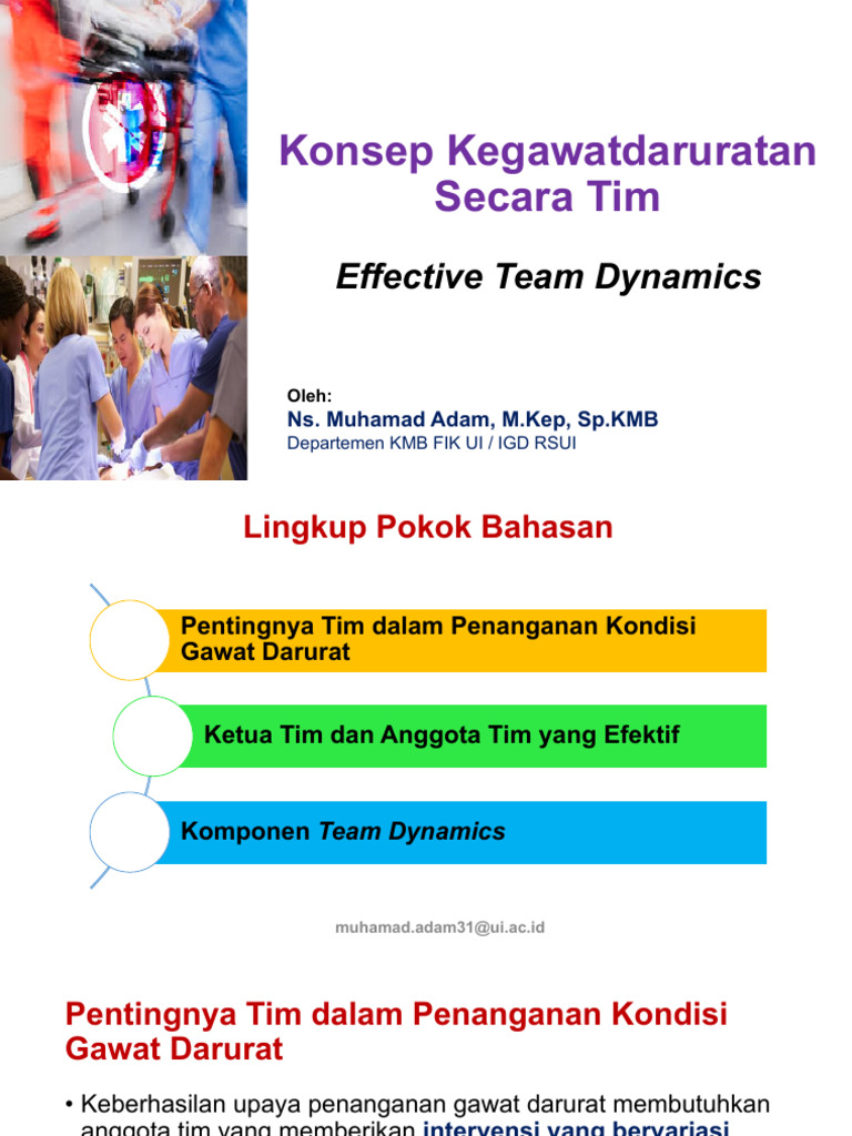 Konsep Kegawatdaruratan Secara Tim - KGD 2020 | PDF