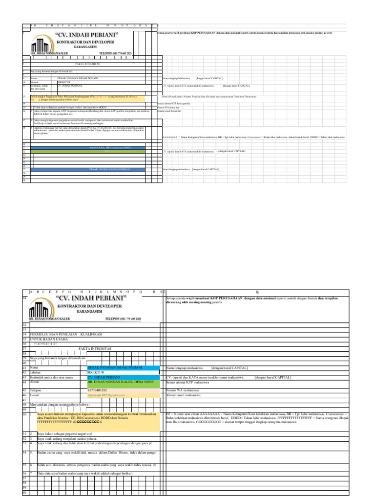 Tutorial Pengisian Dokumen Kualifikasi | PDF