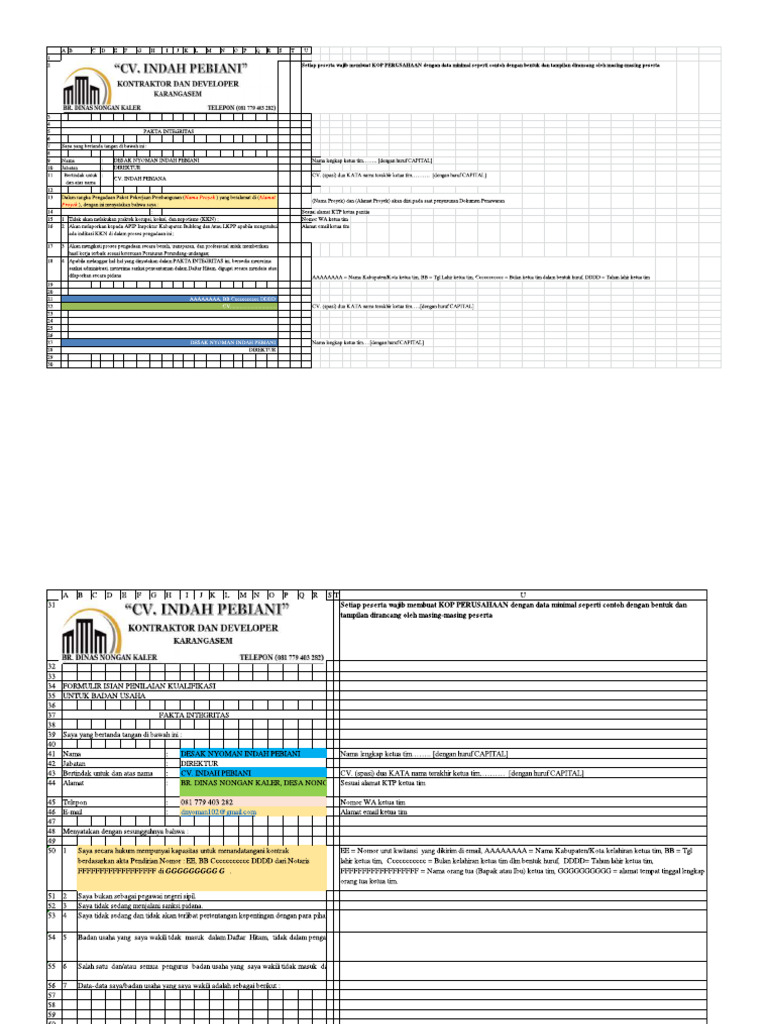 Tutorial Pengisian Dokumen Kualifikasi | PDF