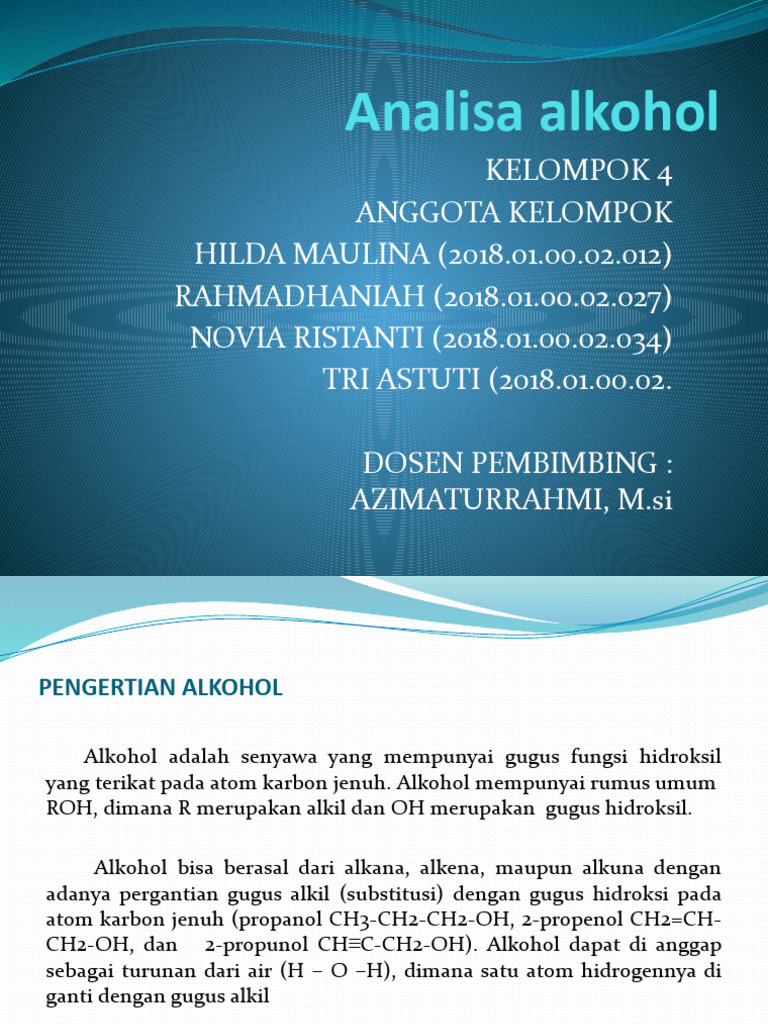 Analisa Alkohol | PDF