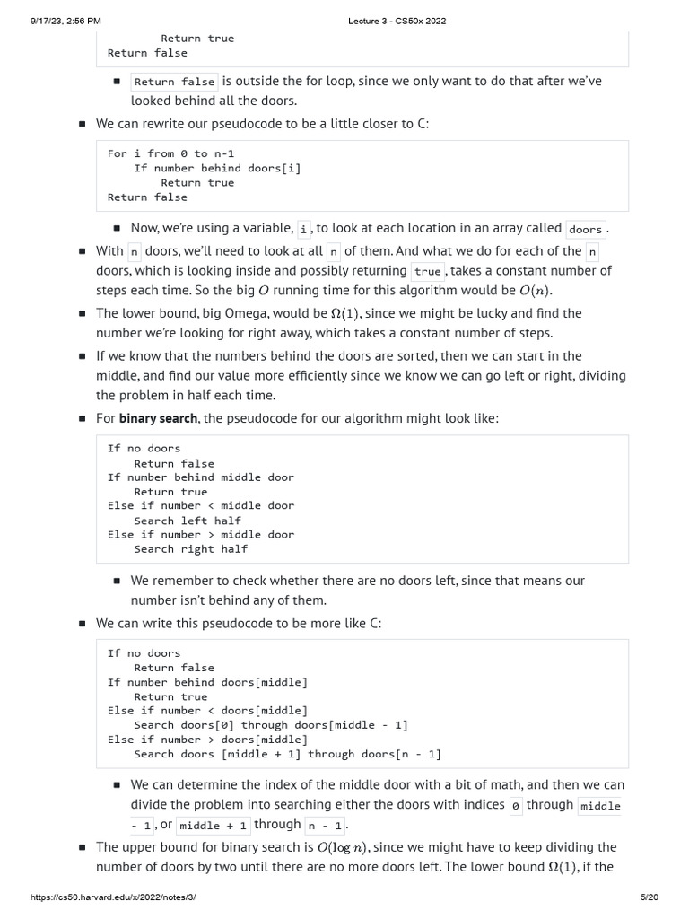 Lecture 3 - CS50x 20222 | PDF