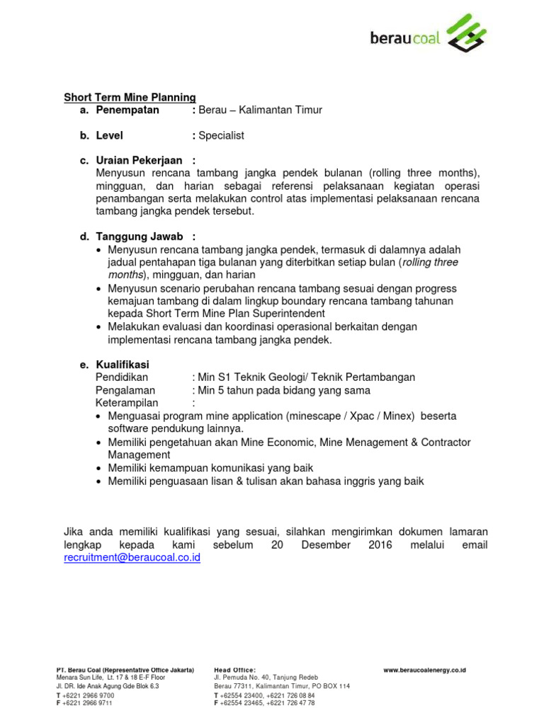 Short Term Mine Planning | PDF