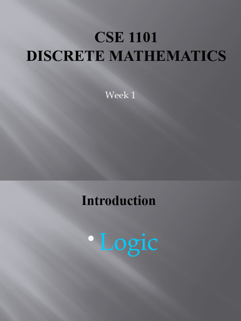Lecture Week1 Pdf Proposition Grammar 