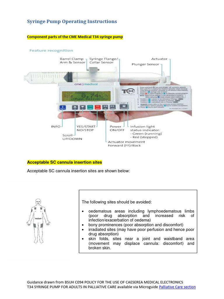 Syringe Pump How To Use | PDF