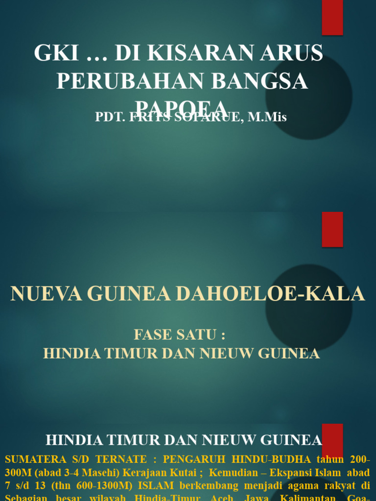 Pam Dan Ringkasan Sejarah Gki Di Tanah Papua | PDF