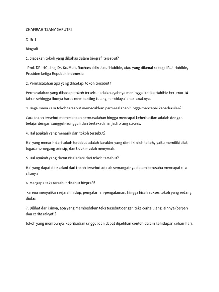 Biografi B.J. Habibie & George Saa | PDF