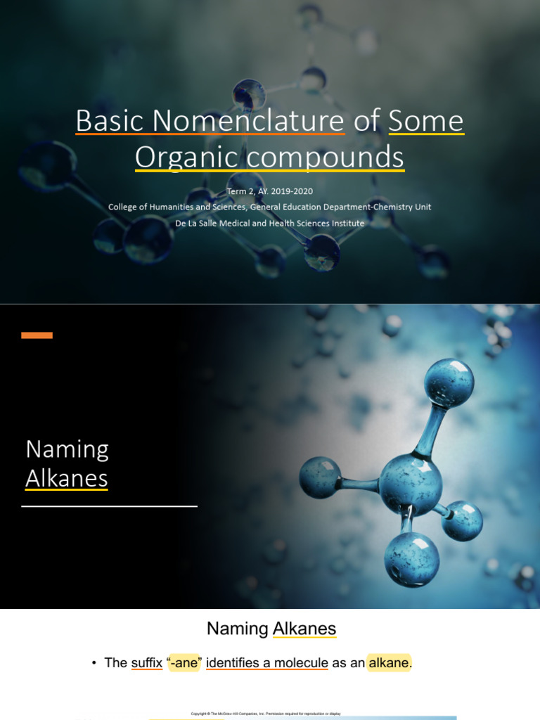 Naming Organic Molecules | PDF | Alkane | Chemical Compounds