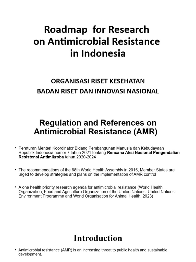 Roadmap Amr | PDF | Antimicrobial Resistance | Antimicrobial