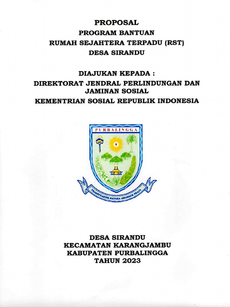 Proposal Dan SK Desa Sirandu | PDF