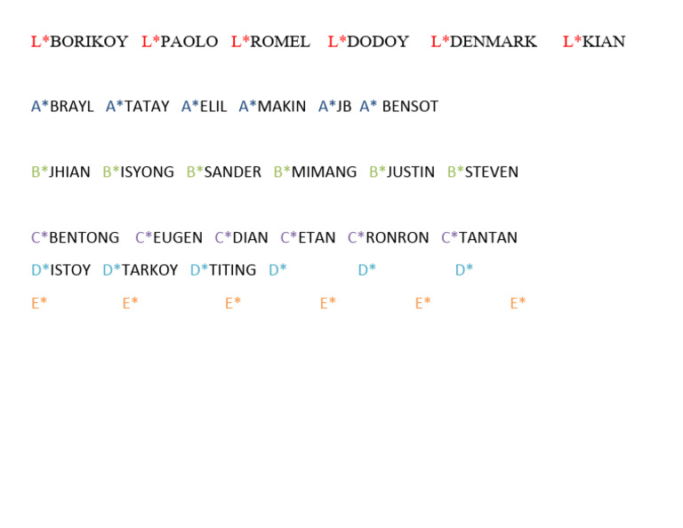 Crossfire Names | PDF
