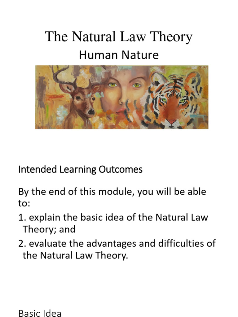 The Natural Law Theory | Download Free PDF | Human Nature | Natural Law