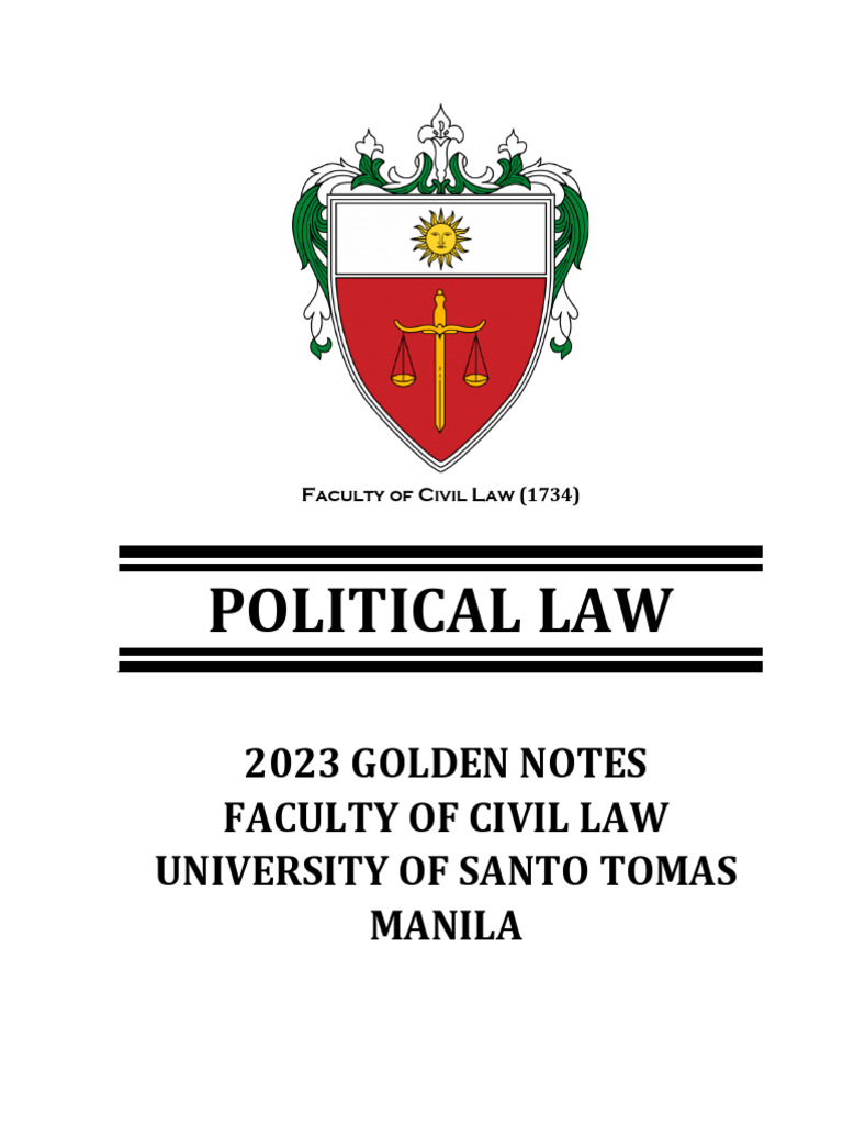 Political Law Golden Notes | PDF | United States Congress | American ...
