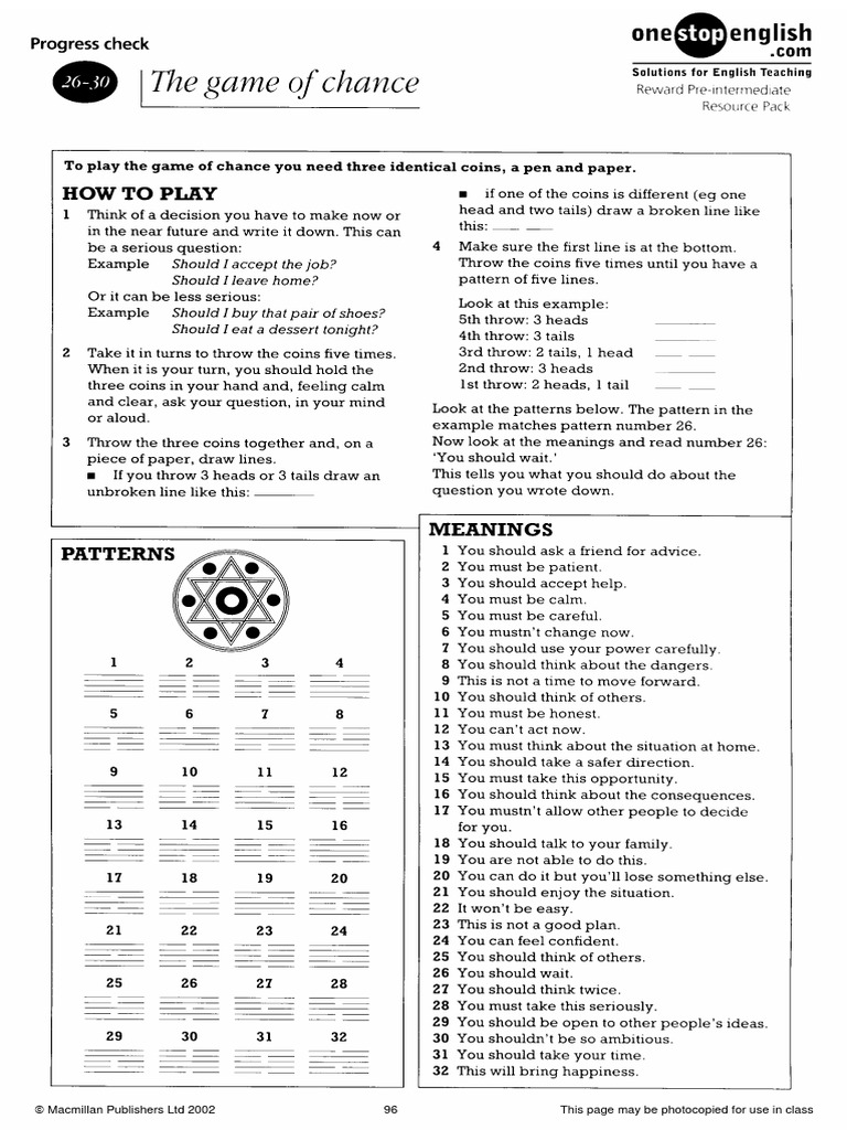 The Game of Chance | PDF