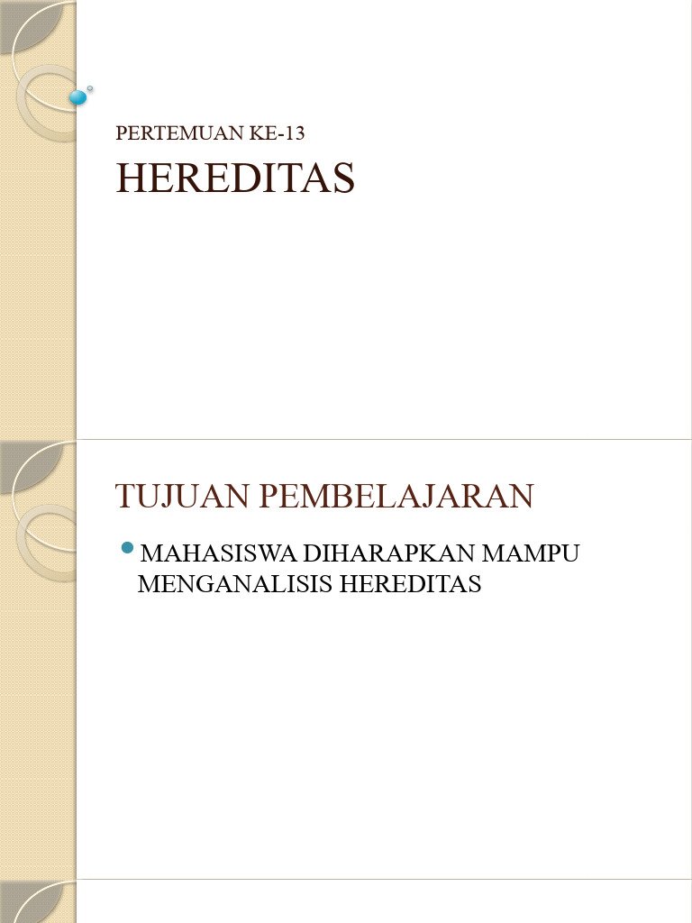 Analisis Hereditas dan Genetika Modern | PDF | Ilmu Sosial | Sains ...