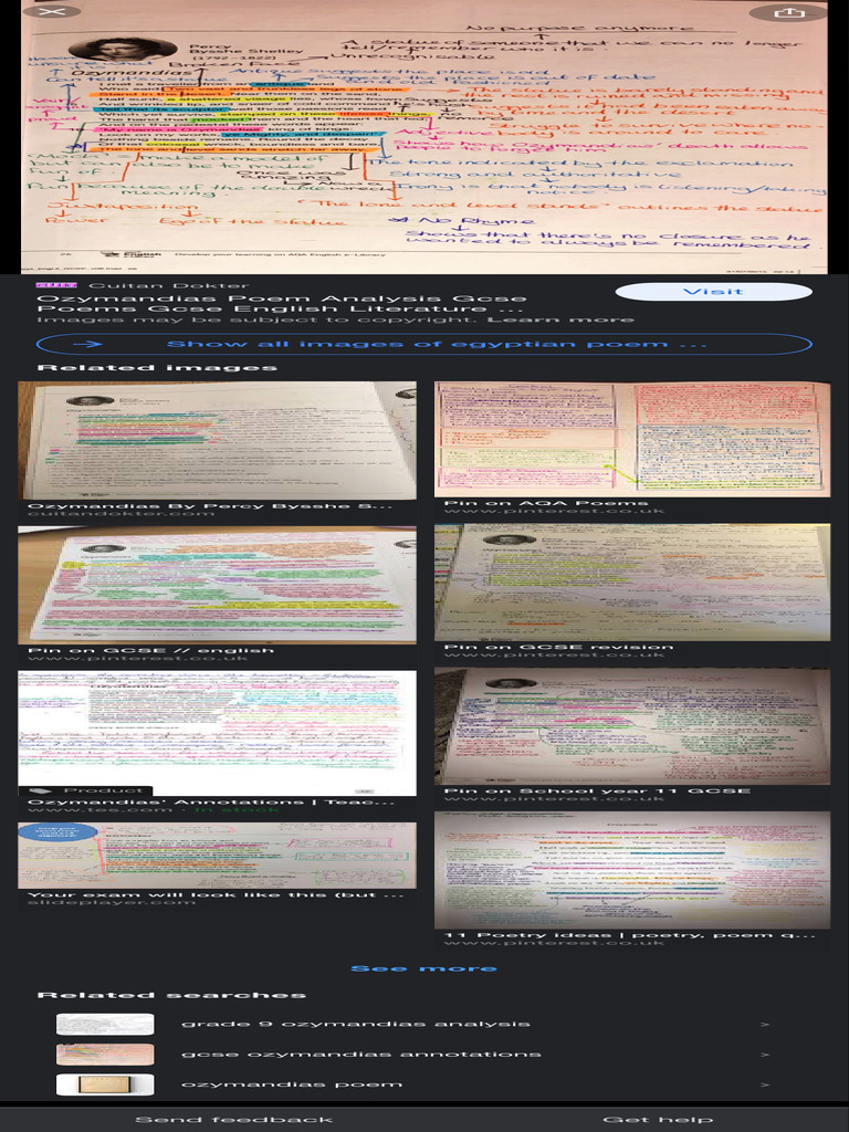 Egyptian Poem Gcse - Google Search | PDF | Poetry