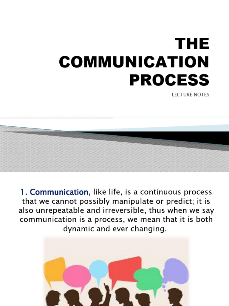 The Communication Process | PDF | Communication | Cognitive Science