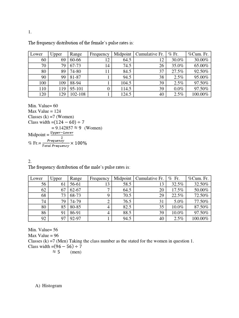 Prob & Stat Assignment 1-1 | PDF