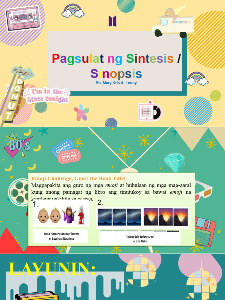 Sintesis, Sinopsis at Pag Sulat NG Bionote | PDF